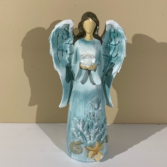 Accents | Blue Beach Angel Tall Figurine Pearl | Poshmark